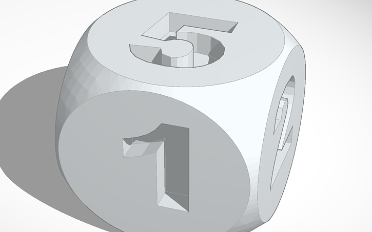 3D design Number Cube - Tinkercad