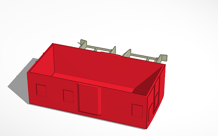 3D design Trackmaster Bay Window Caboose - Tinkercad