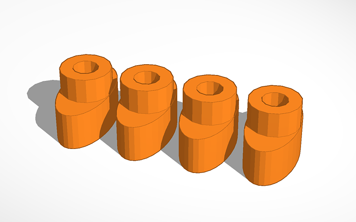 3D design M5 screw rod handle - Tinkercad