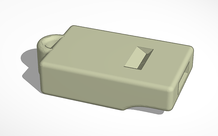 3D design Tiny Flat Whistle - Tinkercad