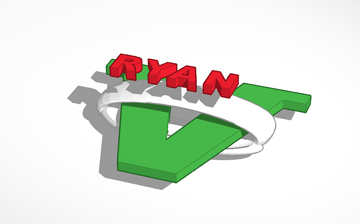 3D design my name - Tinkercad