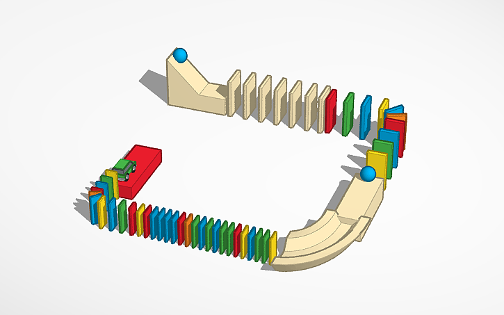 3D design domino daşları - Tinkercad