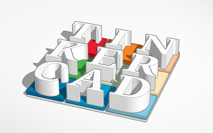 3D design tinkercad sign - Tinkercad