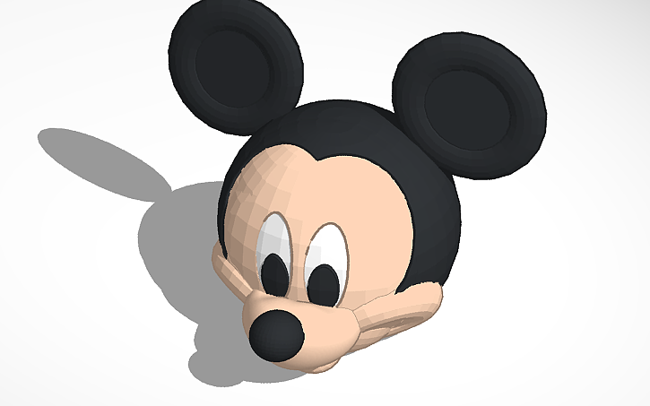3D design Mickey Mouse Head - Tinkercad
