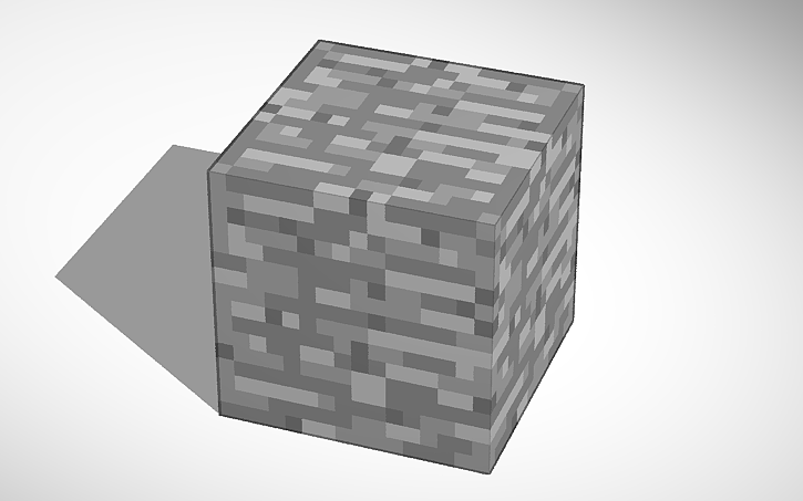 3D design Minecraft Stone - Tinkercad