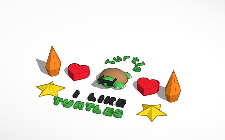 3D design turtles - Tinkercad