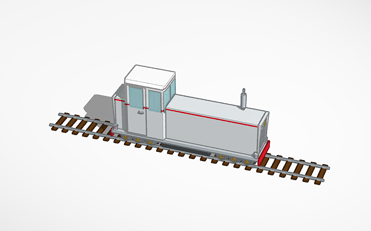 3D design Narrow Gauge Diesel Locomotive - Tinkercad