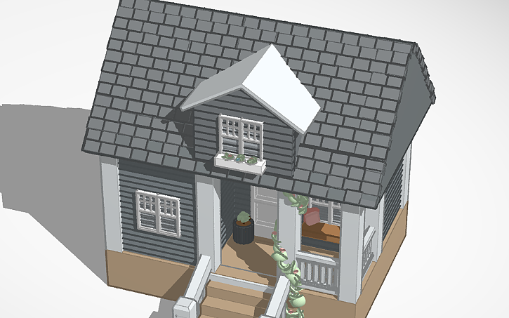3D design Cute House!! - Tinkercad