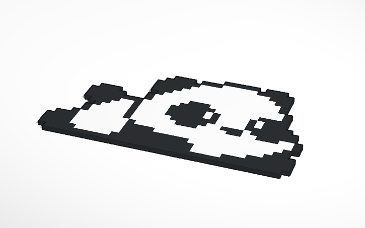 3D design Pixel Panda - Tinkercad