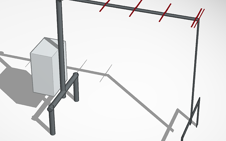 3D design Automatic clothes drying rack - Tinkercad