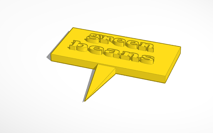 3D design green beans - Tinkercad