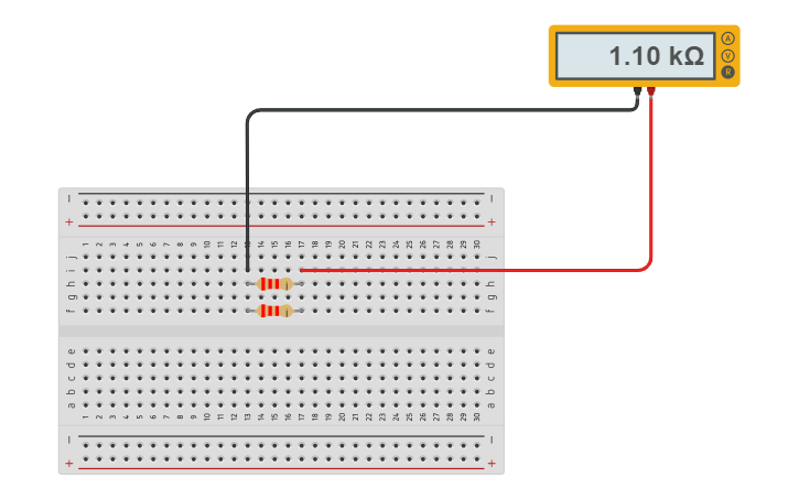 Circuit design Resistors in parallel - Tinkercad
