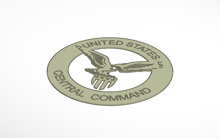3D design US Special Force Central Command Logo - Tinkercad