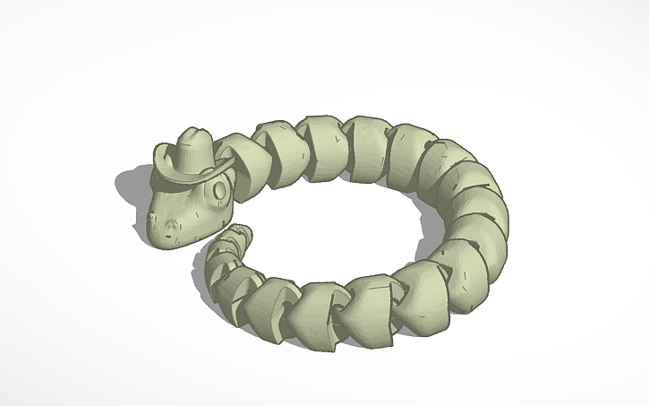 3D design articulated snake - Tinkercad