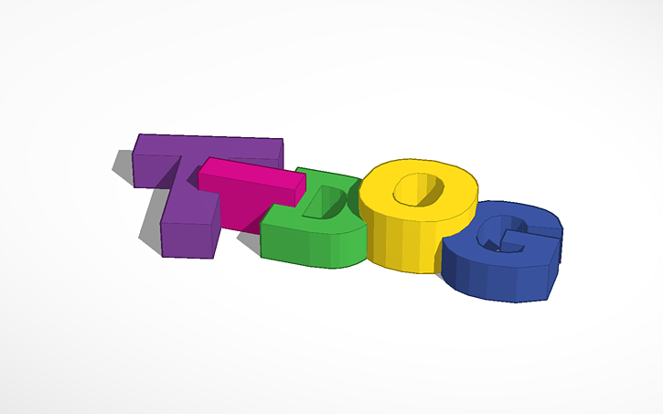3D design Key chain name - Tinkercad
