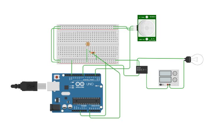 Circuit design Automated Lightning - Tinkercad
