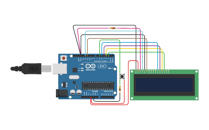 Circuit design Arduino Timer1 - Tinkercad