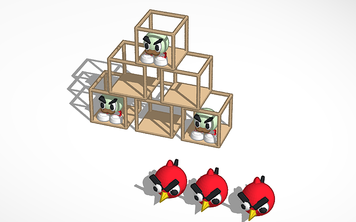 3D design Angry birds set - Tinkercad