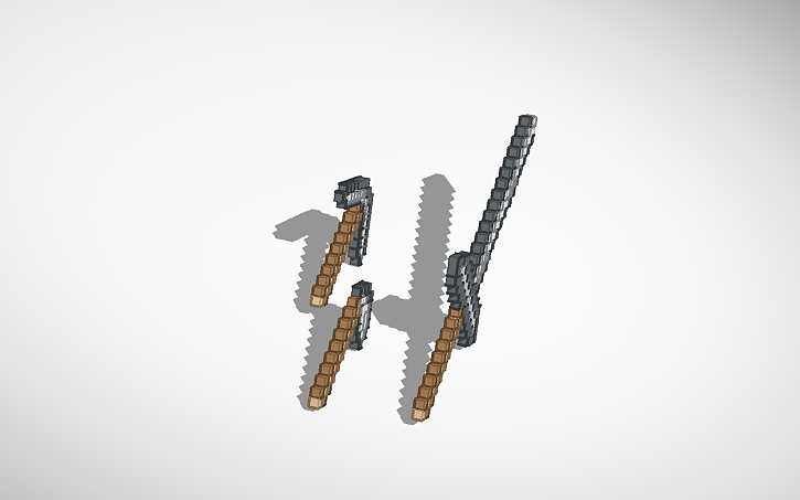 3D design Minecraft Tools - Tinkercad