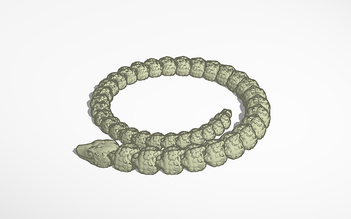 3D design snake - Tinkercad