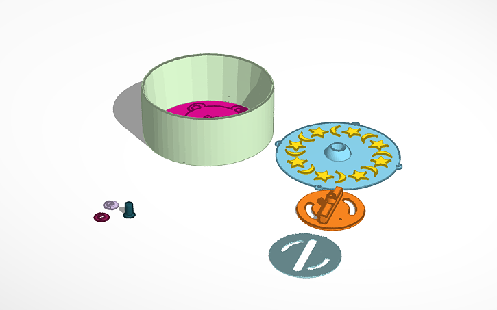 3D design Carousel 208x85mm - Tinkercad