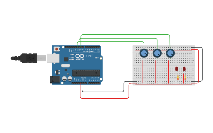Circuit design Qn2 part3 - Tinkercad