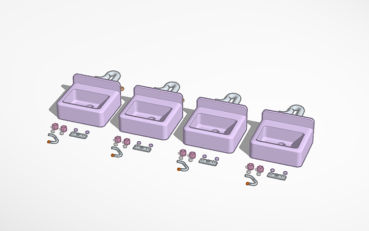 3D design Hand Sinks - Tinkercad