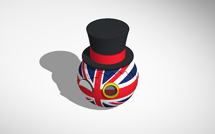 3D design UK CountryBall - Tinkercad