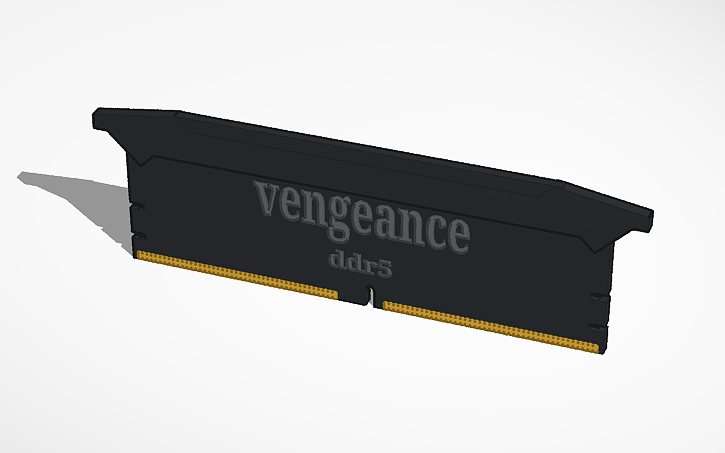 3D design ddr5 ram sticks - Tinkercad
