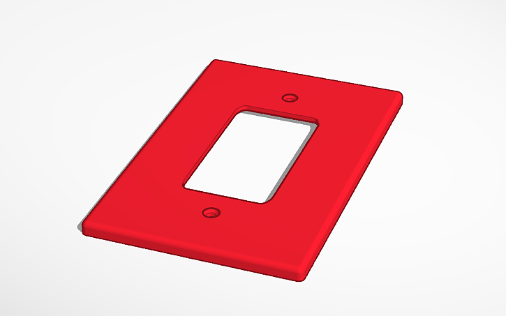 3D design Decora Faceplate for Surface-Mount Switch - Tinkercad
