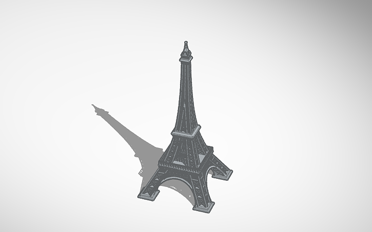 3D design realistic Eiffel tower - Tinkercad
