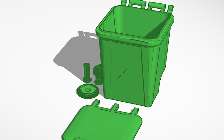 3D design trash can - Tinkercad
