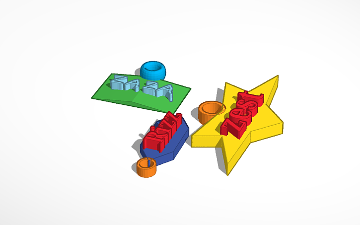 3D design tags - Tinkercad