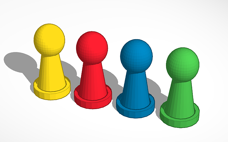3D design Board Game Pieces - Tinkercad