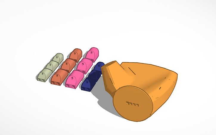 3D design bionic hand - free - Tinkercad