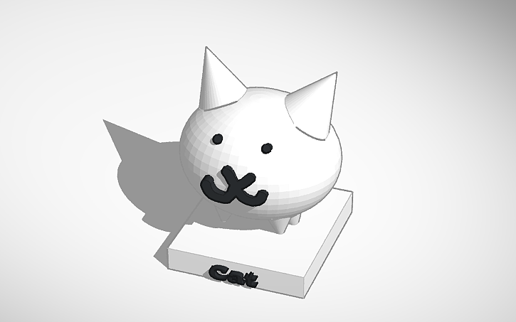 3D design cat - Tinkercad
