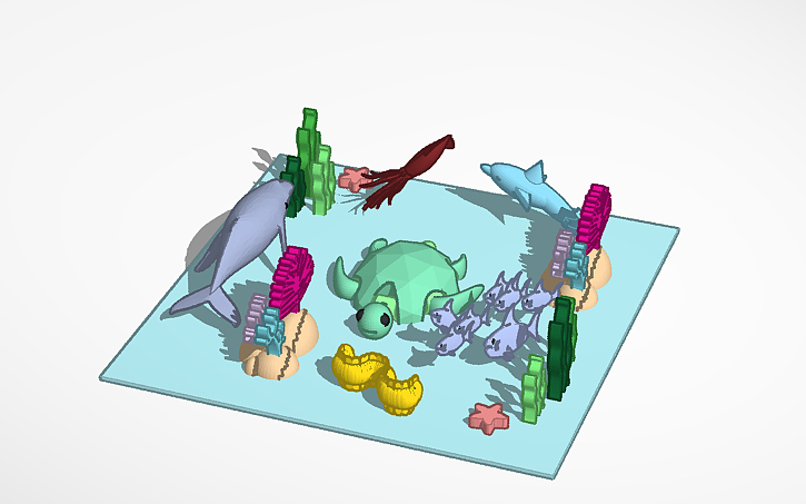 3D design Sea Life - Tinkercad