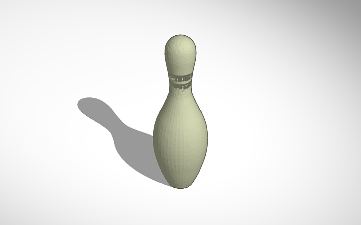 3D design bowling pin - Tinkercad