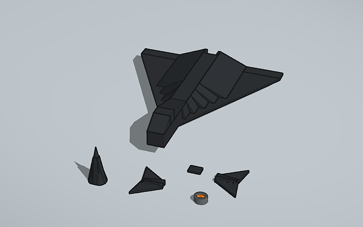 3D design dorito concept jet v3 - Tinkercad