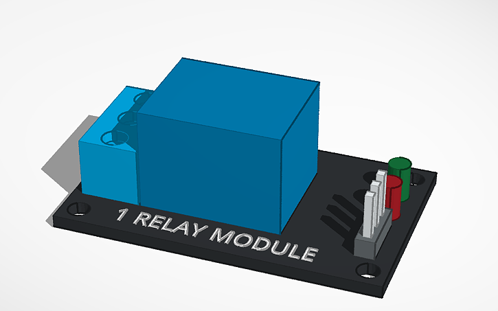 3D design 1 Relay Module 5v - Tinkercad