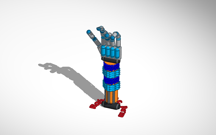 3D design Robotic hand - Tinkercad