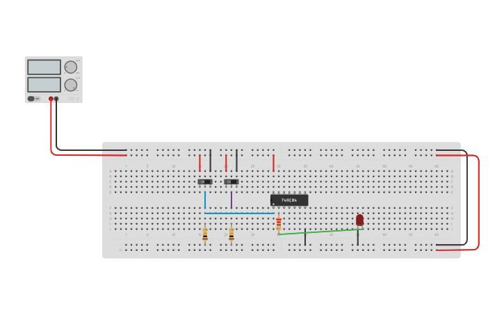 Circuit design M.Tahir AND Gate IC circuit - Tinkercad