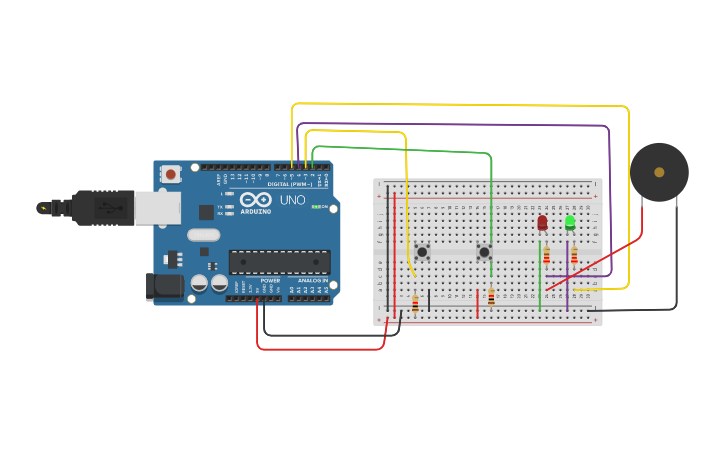 Circuit design pull up pull down - Tinkercad