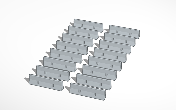3D design Concrete Barrier - H0 Scale - Tinkercad