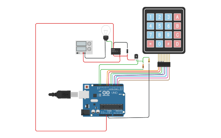 Circuit design DESIGN OF PASSWORD BASED CIRCUIT BREAKER - Tinkercad