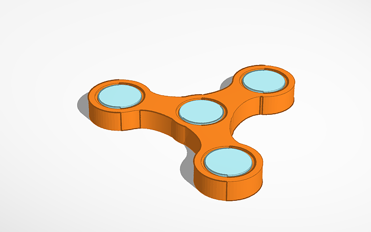 3D design My (predicted) Fidget spinner - Tinkercad