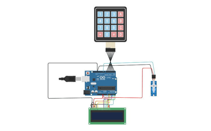 Circuit design Pin Lock - Tinkercad