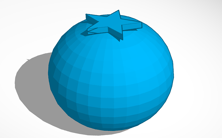 3D design random blueberry - Tinkercad