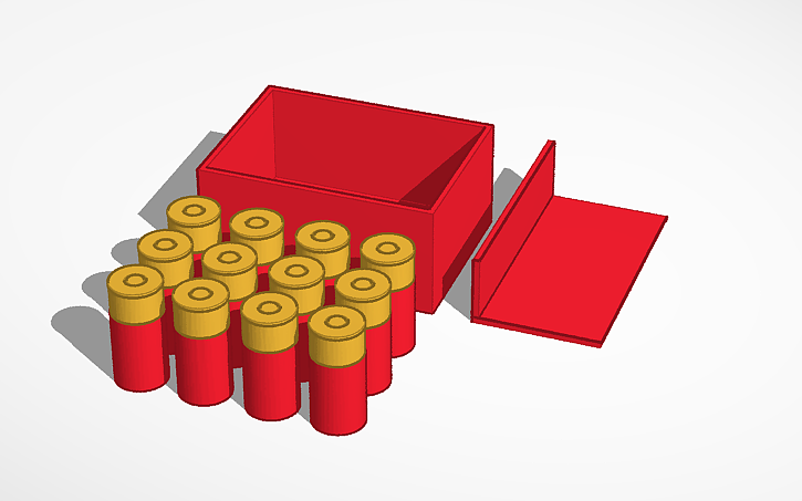 3D design Half-Life Shotgun Box +Ammo - Tinkercad