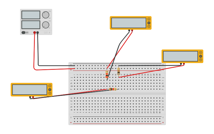 Circuit design Circuito en serie con resistencia ejemplo 1 - Tinkercad